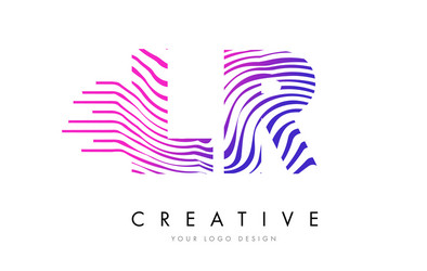 Lr modern letter logo design with swoosh Vector Image