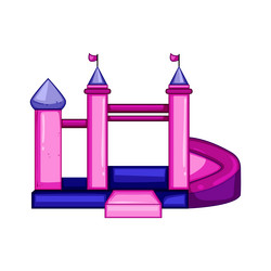 Playground inflatable castle cartoon Royalty Free Vector