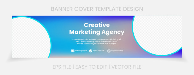 Linkedin cover design Royalty Free Vector Image