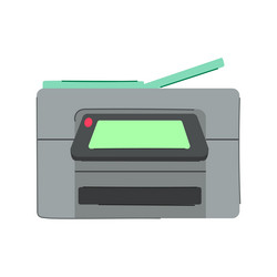 Computer printer paper cartoon Royalty Free Vector Image