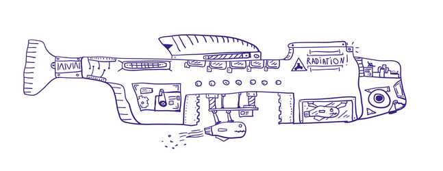 Ray Gun Mark 2 Drawing
