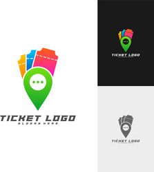 Ticket center logo template design creative Vector Image