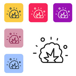 Isometric bomb explosion with shrapnel Royalty Free Vector