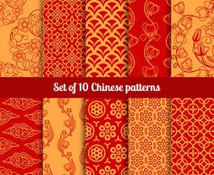 Seamless chinese traditional mesh pattern Vector Image