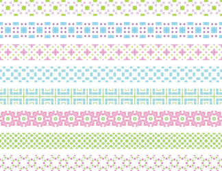 Colorful patterned borders Royalty Free Vector Image