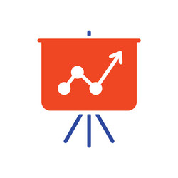 Flip-chart outline icon business sign Royalty Free Vector