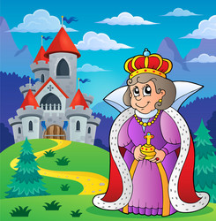 Happy queen Royalty Free Vector Image - VectorStock