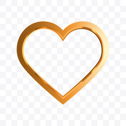 Gold heart element design Royalty Free Vector Image