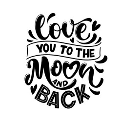 Love to moon and back Royalty Free Vector Image