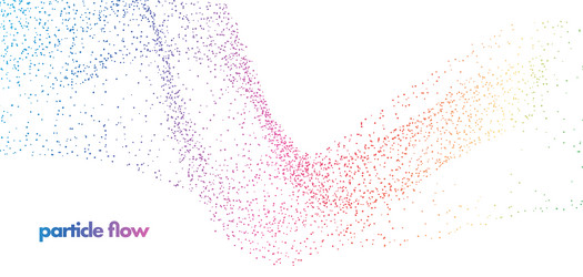 Particles liquid dynamic flow Royalty Free Vector Image