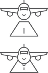 Plane landing and takeoff icon symbol isolated Vector Image