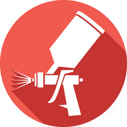 Air compressor with spray gun outline icon Vector Image