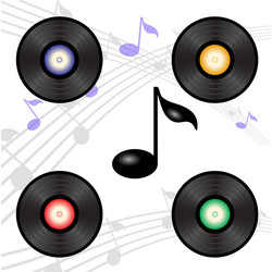 Retro 45 rpm record labels Royalty Free Vector Image