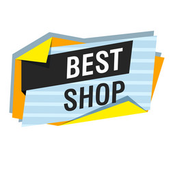 Best shop bright sign on white background Vector Image