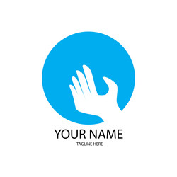 Hand up logo Royalty Free Vector Image - VectorStock