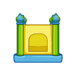Playground inflatable castle cartoon Royalty Free Vector