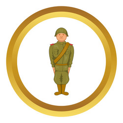 Soviet uniform of world war ii icon Royalty Free Vector
