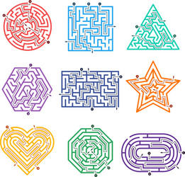 Labyrinth in shape an arrow game for kids Vector Image