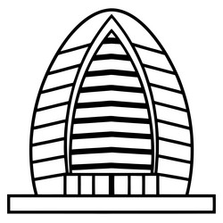 Modern architectural building printable design Vector Image