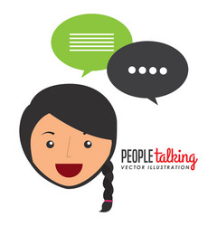 Set of people talking Royalty Free Vector Image