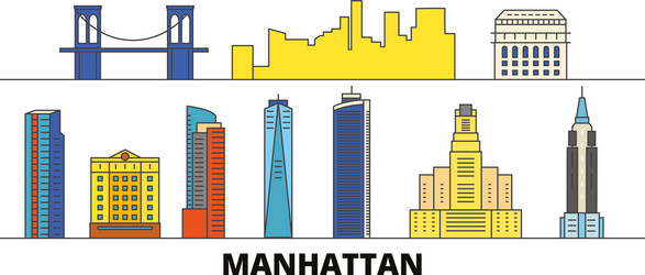 Manhattan Outline Map Vector Images (77)