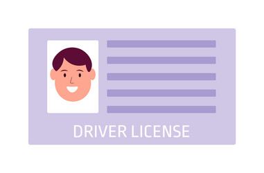 Drivers license a plastic identity card Royalty Free Vector