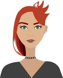 Cartoon avatar woman front view Royalty Free Vector Image