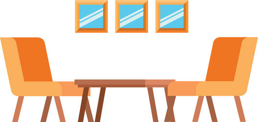 Comfortable sofa in living room with white Vector Image