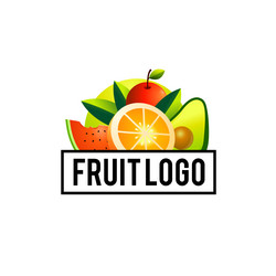 Lemons fruit logo design Royalty Free Vector Image