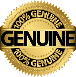 Genuine quality guaranteed 100 gold label Vector Image