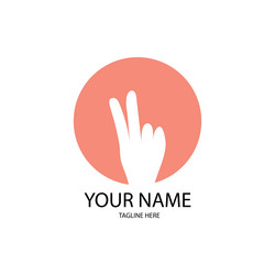 Hand up logo Royalty Free Vector Image - VectorStock