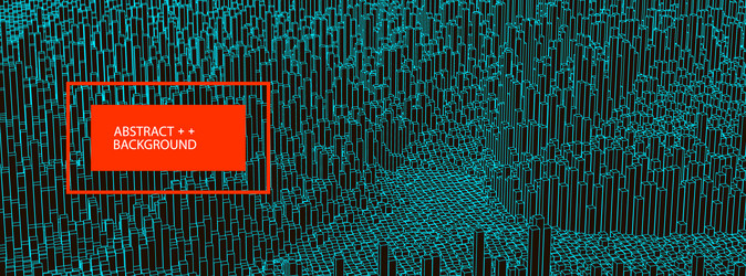 Square pattern wireframe landscape background Vector Image