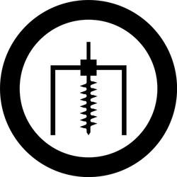 Installation for drilling rig symbol mining bore Vector Image