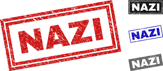 Grunge hitler textured rectangle stamp seals Vector Image