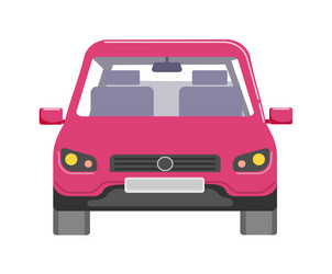 Pixel art car front view sport 8 bit Royalty Free Vector