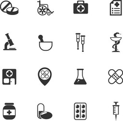 Pharmacy icon set Royalty Free Vector Image - VectorStock