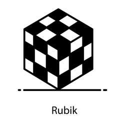 Rubik cube Royalty Free Vector Image - VectorStock