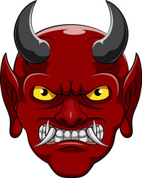 Devil head Royalty Free Vector Image - VectorStock