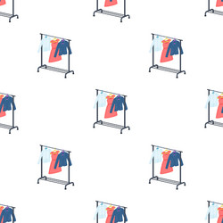 A hanger with things in the wardrobemaking movie Vector Image