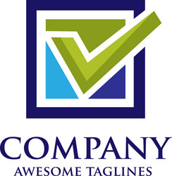 Check box with orange Royalty Free Vector Image