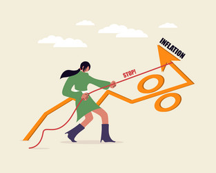 Stop inflation economic crisis Royalty Free Vector Image