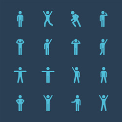 Assembly people silhouettes stick figure Vector Image