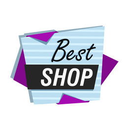Best shop banner design on white Royalty Free Vector Image