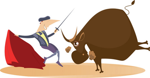 Bullfight Royalty Free Vector Image - VectorStock