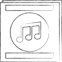 Envelope for music album note musical flat design Vector Image