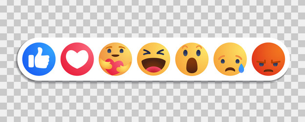 Facebook Reaction Vector Images (over 200)