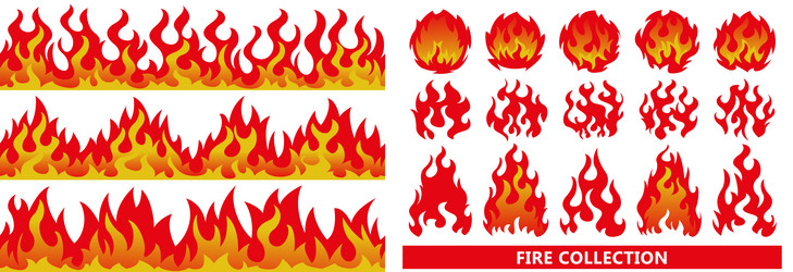 Fire design elements Royalty Free Vector Image