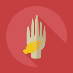 Flat modern design with shadow icons arm Vector Image