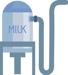 Milk production tank in landscape Royalty Free Vector Image