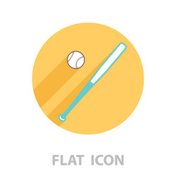 Baseball bat and ball icon Royalty Free Vector Image